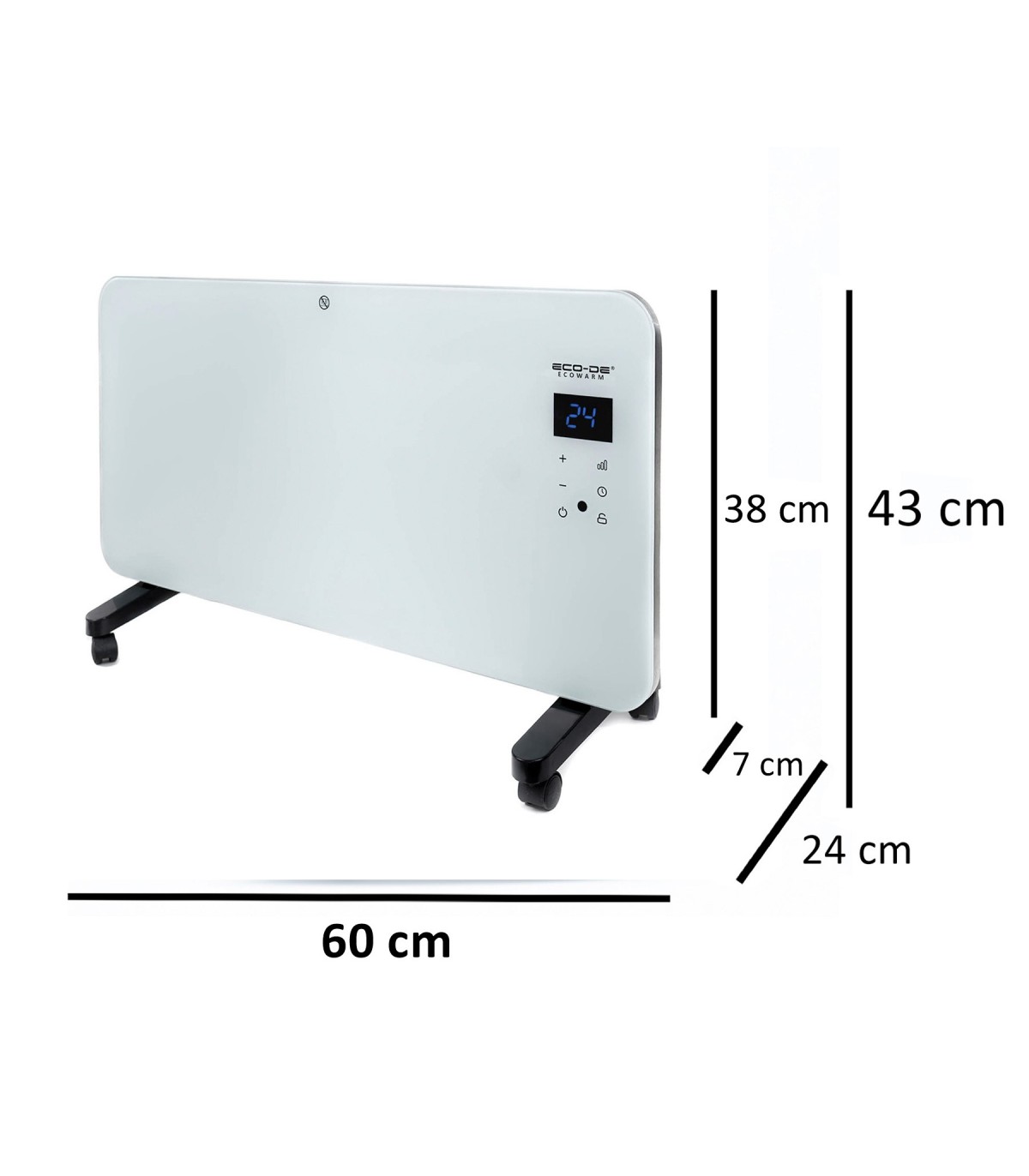 OUTLET ECODE® Low Consumption Convector Radiator, Portable Wheels Wall ...